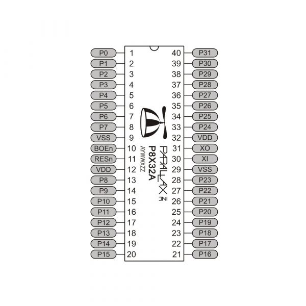 Propeller 1 Chip - 40-Pin DIP Chip - Parallax
