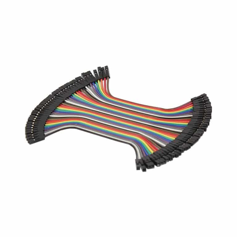 100mm Jumper Wires, FF 40-piece Ribbon - Parallax