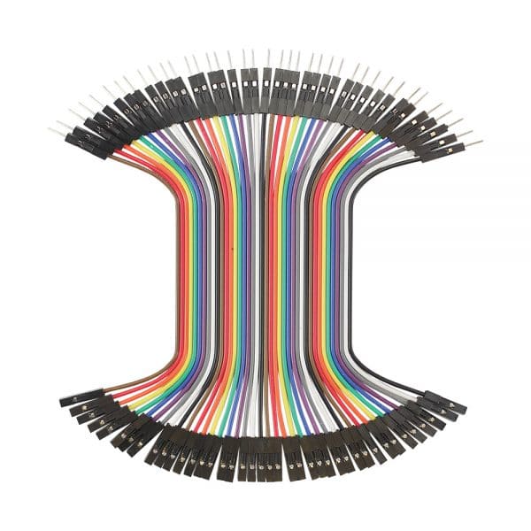 100mm Jumper Wires, MF 40-piece Ribbon - Parallax