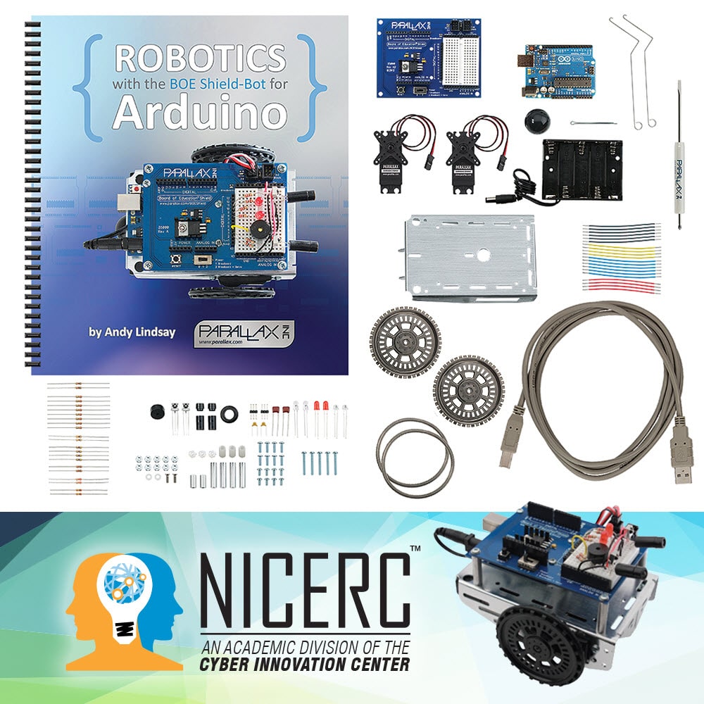 Cyberorg Shield Bot With Arduino Kit Parallax