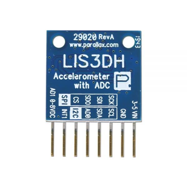 LIS3DH 3-Axis Accelerometer With ADC - Parallax