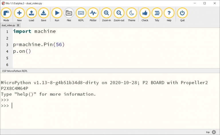 MicroPython On The P2 - Parallax