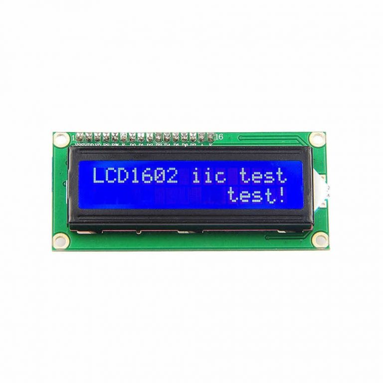 16x2 I2C LCD Display Module With Blue Backlight - Parallax