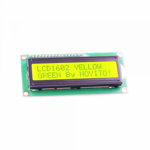 16x2 I2C LCD Display Module With Yellow Backlight - Parallax