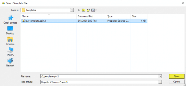 Starting Your P2 Project With A Spin2 Template - Parallax