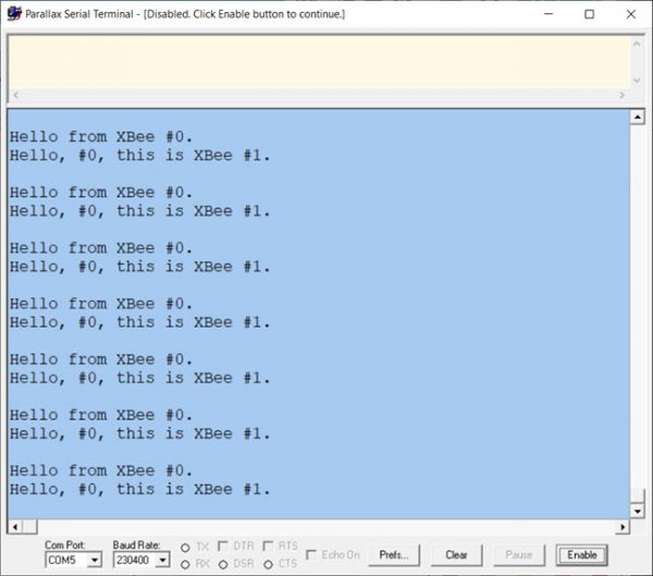 XBee RF Transparent And API Mode Demo - Parallax