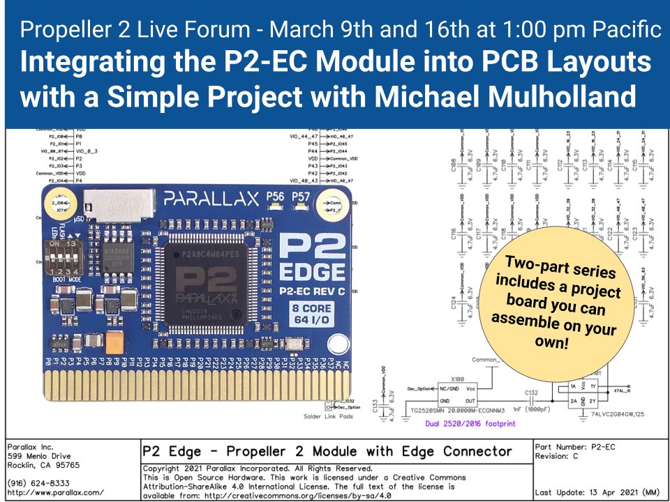 Integrating The P2-EC Module Into PCB Layouts, And A Simple Project You ...