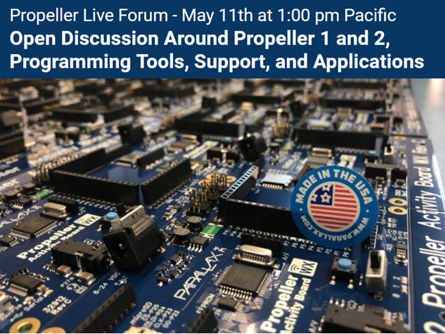 Open Discussion For Propeller 1 And 2, May 11th 2022 - Parallax