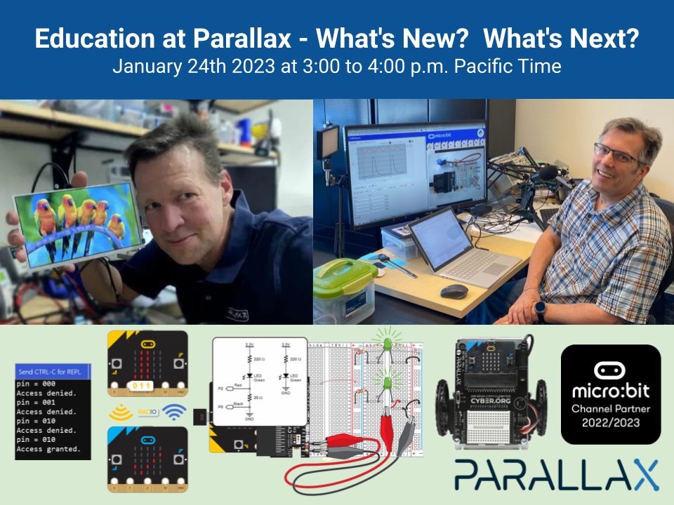 Education at Parallax - What's New? What's Next? Discussion Jan 24 2023 - Parallax
