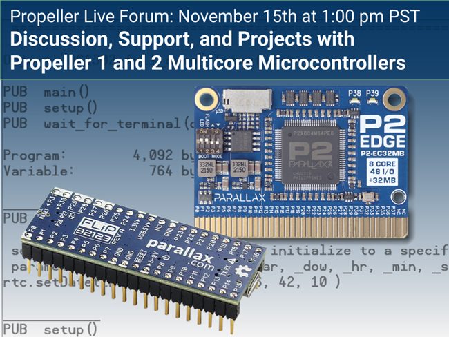 Propeller Live Forum - November 15th 2023 - Parallax
