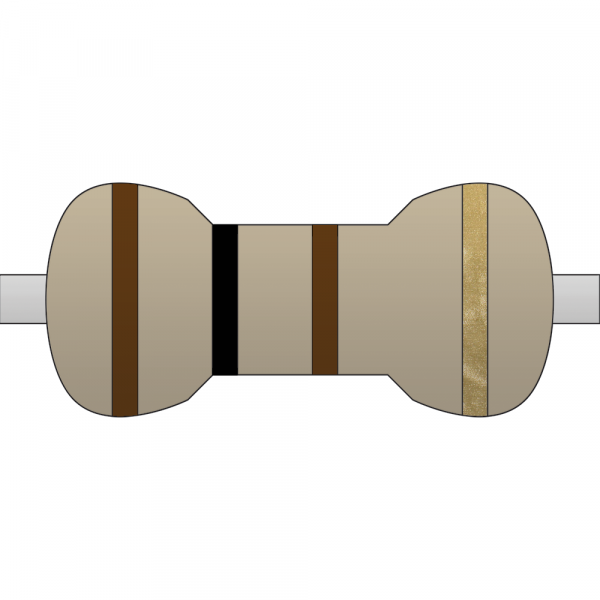 100 Ohm Resistor, 1/4 Watt, Radial - Parallax