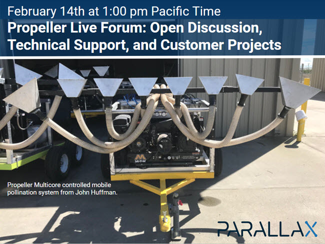 Propeller Live Forum Winter And Spring Schedule Announced - Parallax