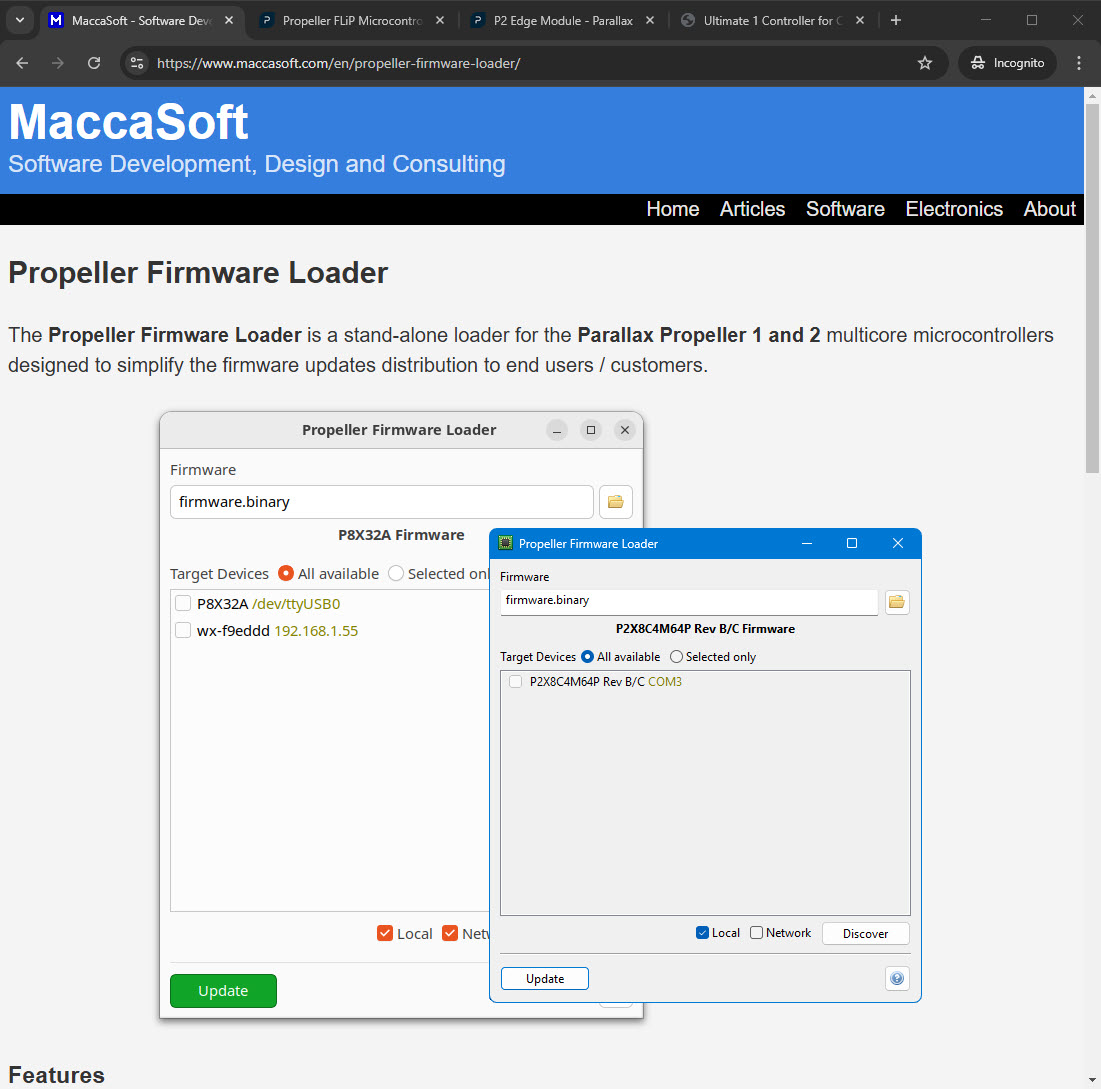 Propeller Firmware Loader Provides Easy Field Upgrades With Binary ...
